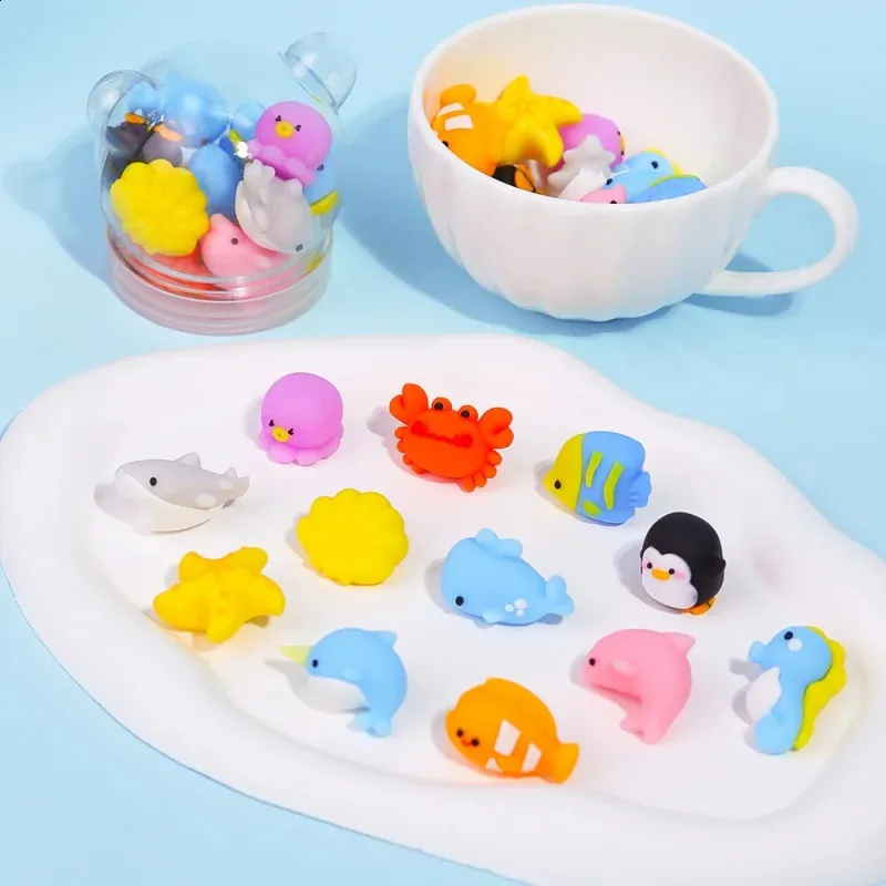 Cute Miniature Animal Erasers Bucket Set - 3D Ocean Creatures, Fun ...
