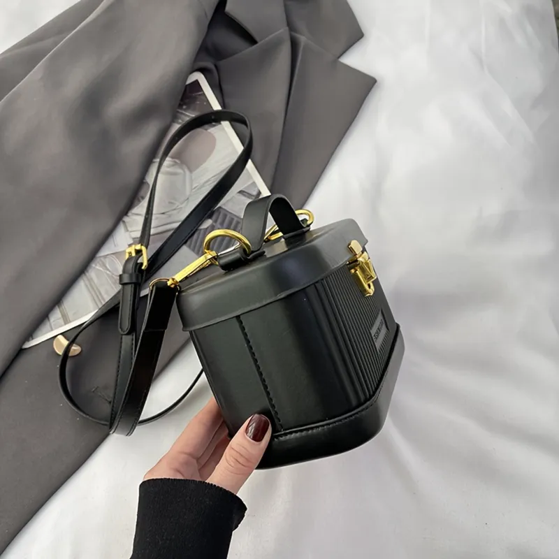 Minimalist Solid Color Ruched Design Square Box Bag, Elegant All Match ...