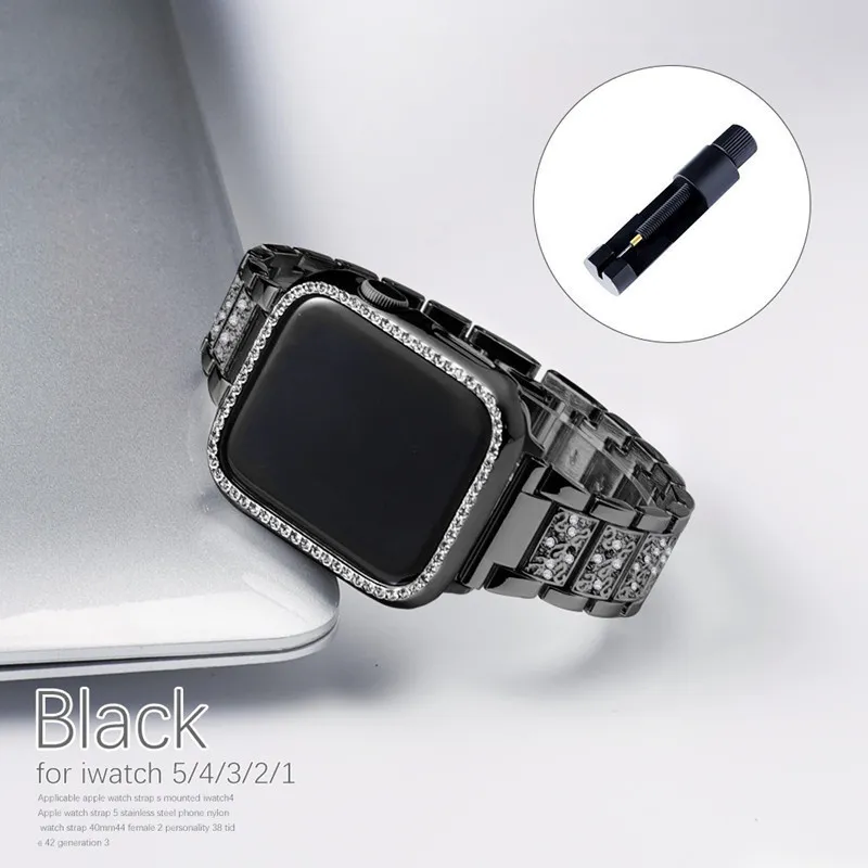 Luxury Diamond Bling Watch Bands - 38mm, 41mm, 42mm, 44mm, 45mm, 46mm ...