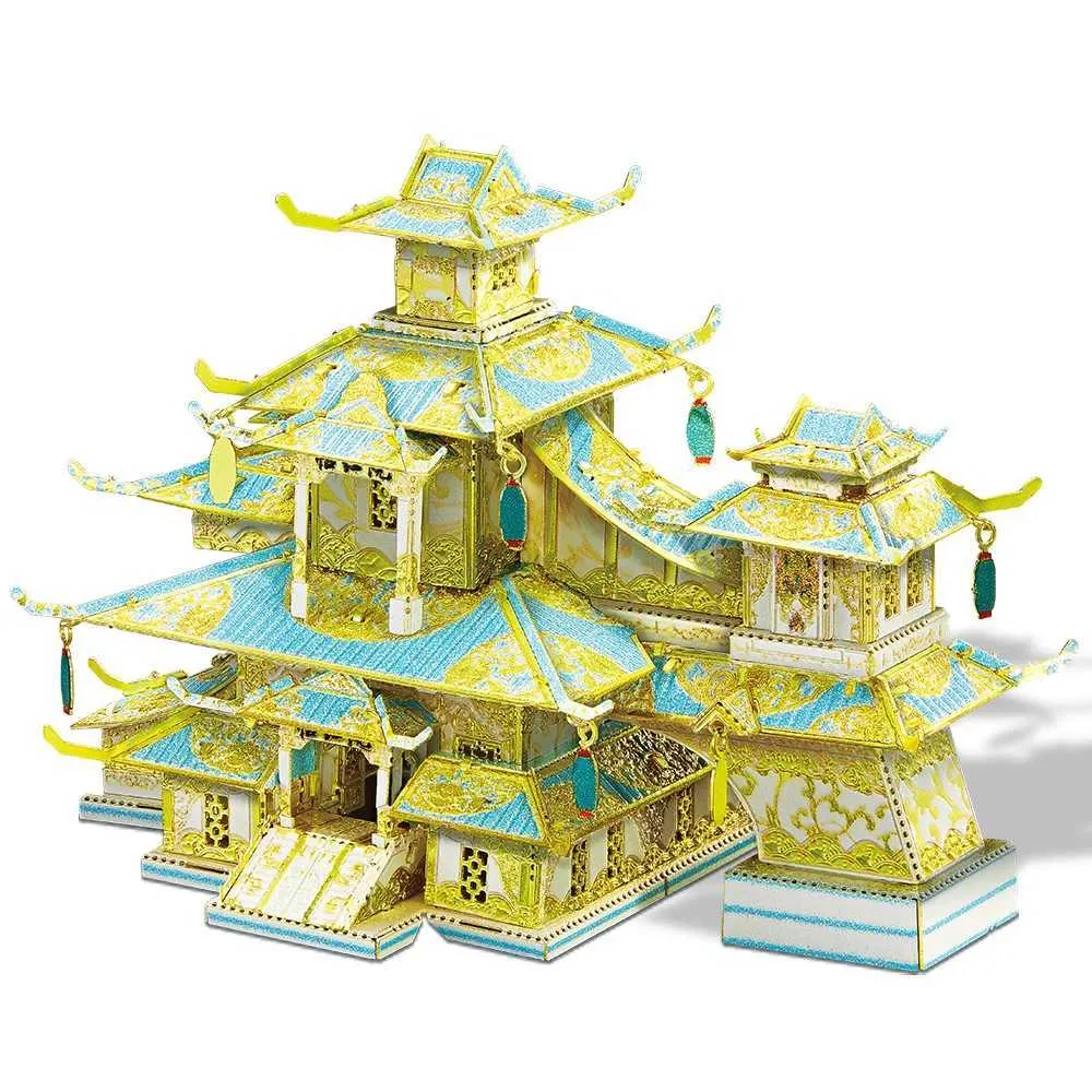3D Metal Building Puzzles: Intricate Chinese Architecture Model Kit ...