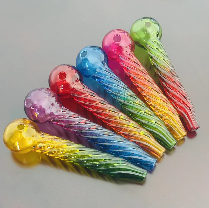 New Screw Thread Design Glass Oil Burner Pipe Clear Color Thick And ...