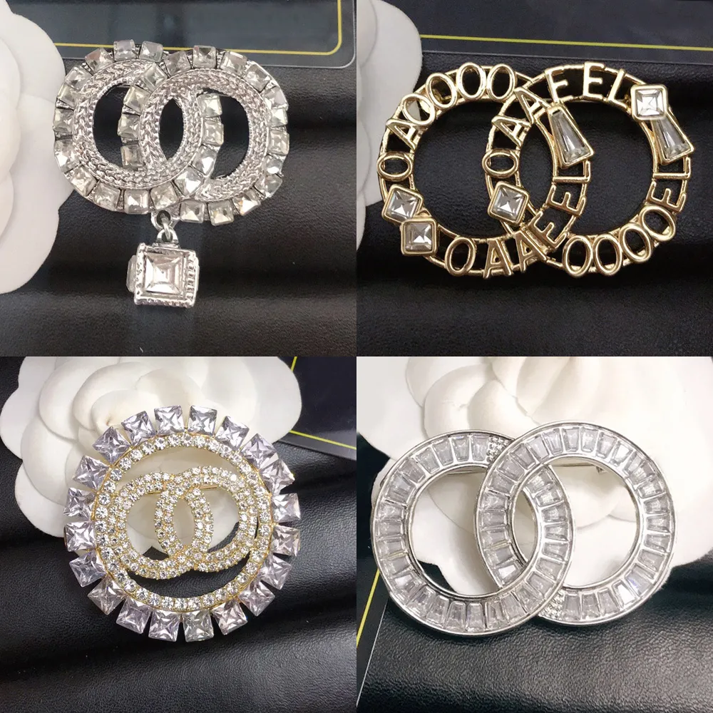 Exquisite Geometric Diamond Court Brooch Designer Luxury Pin For Women ...