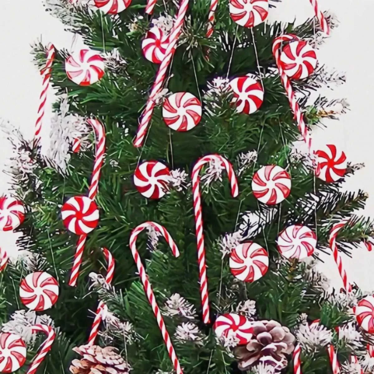 Miniature Candy Cane Christmas Tree Ornaments - 2024 Holiday ...