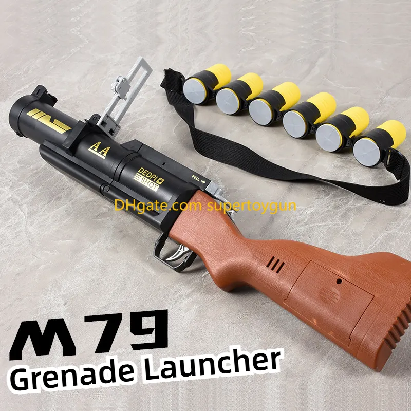 M79 Howitzer Toy Gun Soft Bullet Rocket Launcher Model For Boys Kids ...