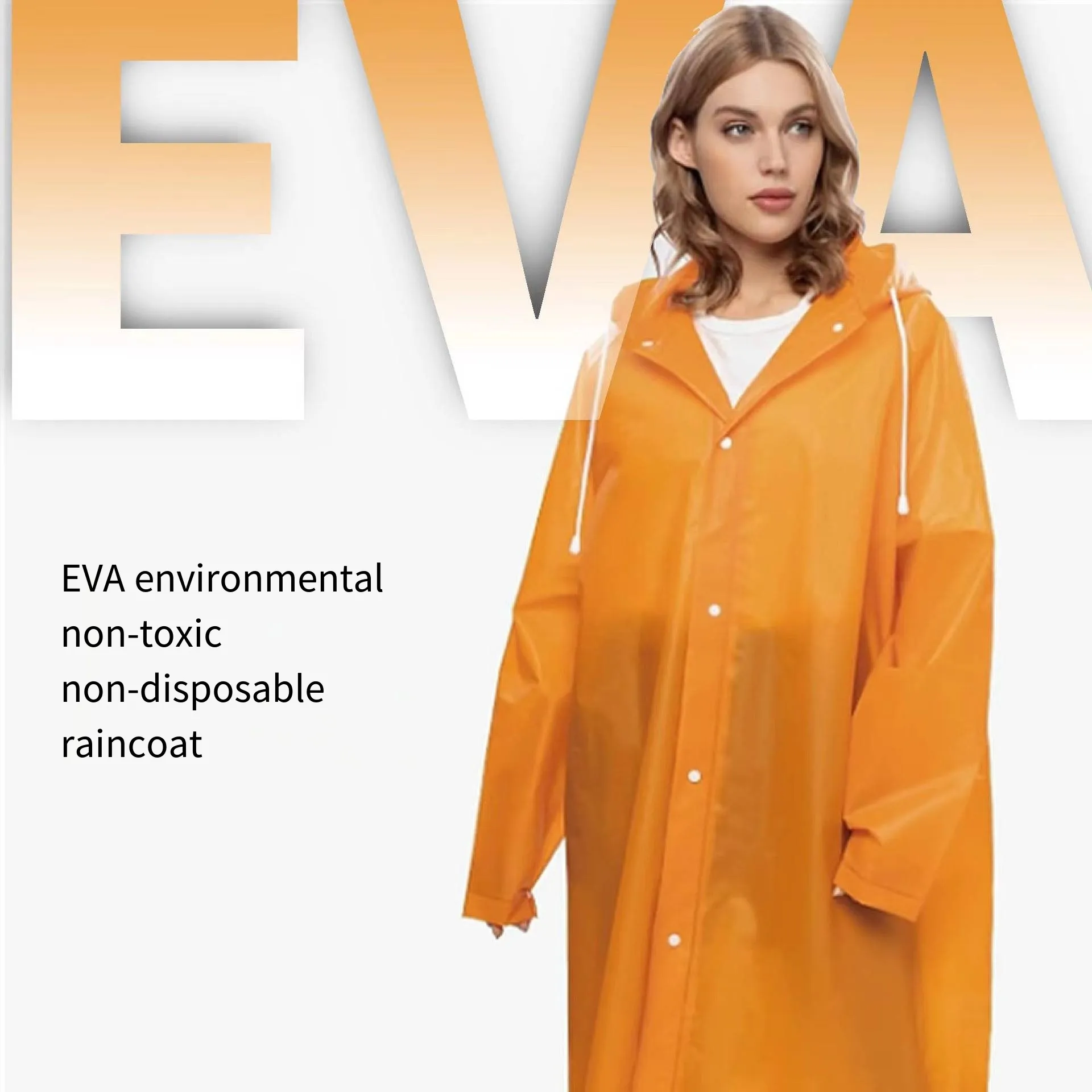 Reusable EVA Raincoat For Men And Women Durable Outdoor Travel Poncho ...