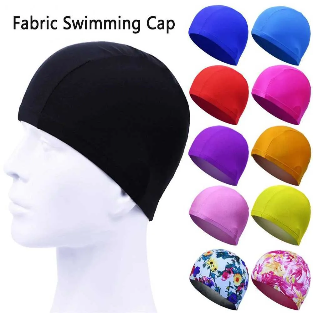 High Elasticity Solid Color Flower Swimming Hat for Adults - Universal ...