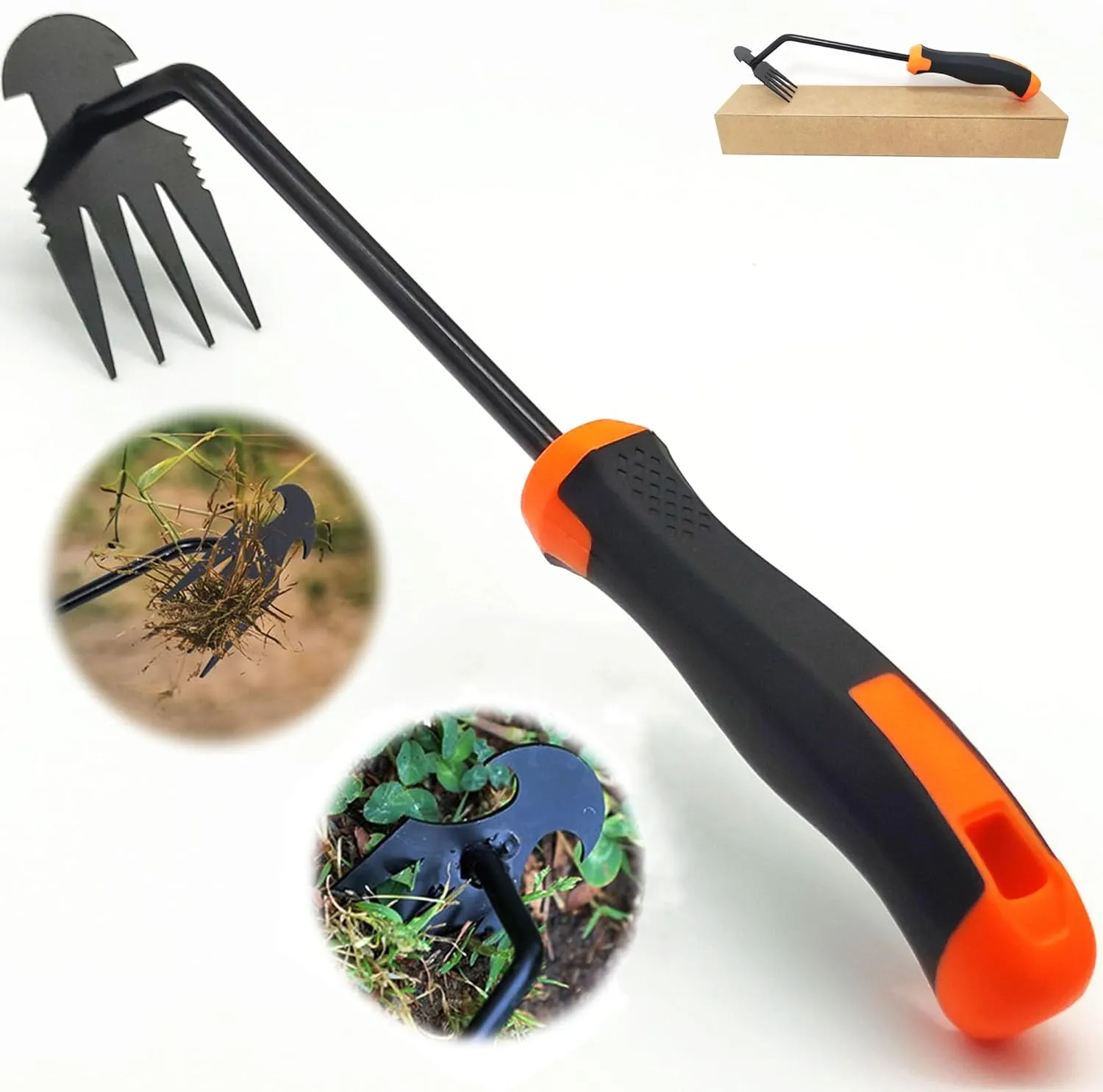 Ergonomic Dual Action 4 Claw Weeder With Rubber Crumb Handle Ideal For ...