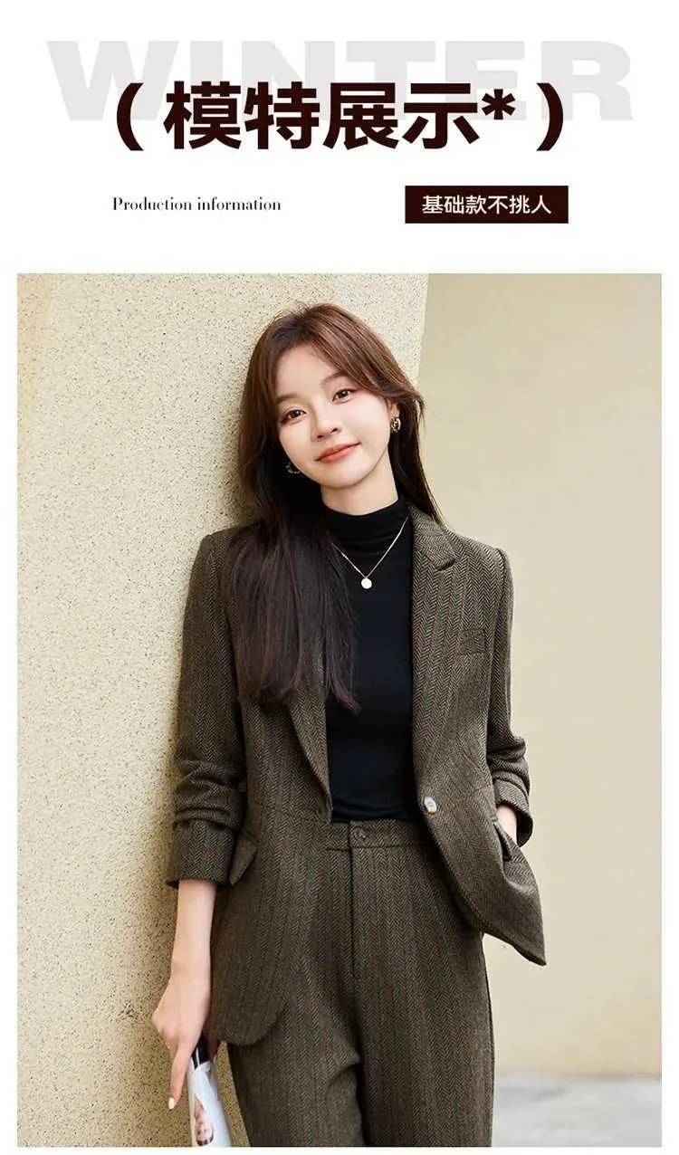 Elegant Wool Blend Jacket & Pants Set - Women's Fashion, Shop Now ...