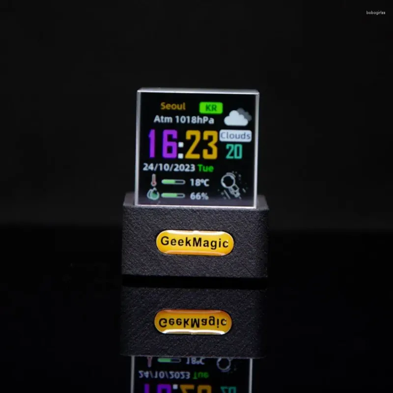 Table Clocks With GIF Animations GeekMagic GIFTV Smart Weather Station ...