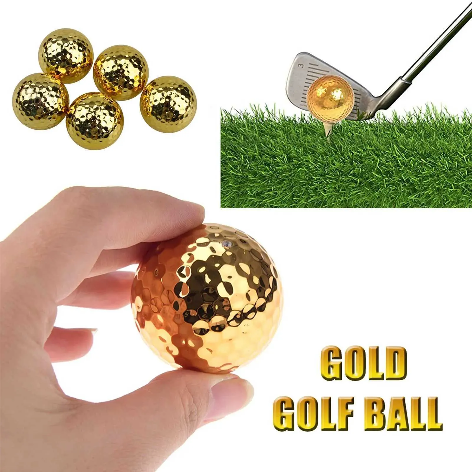 Putter Ball Golden Golf Training Ball Premium Practice Balls For Golf ...