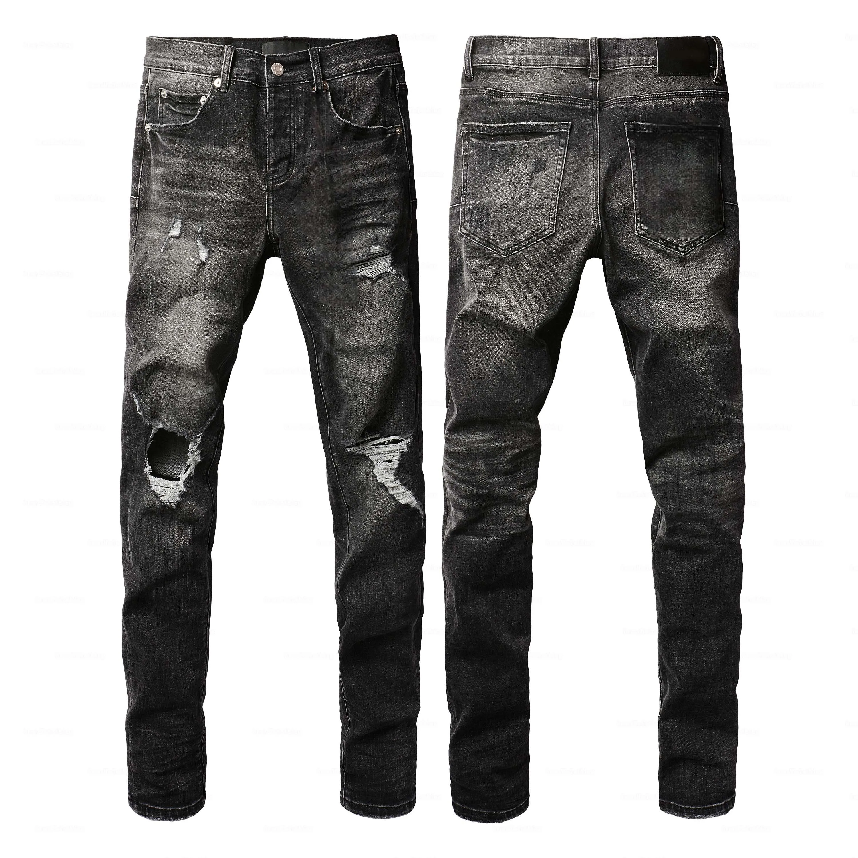 High Street Designer Men's black jeans with Stacked High Street Designer Men's black jeans with Stacked