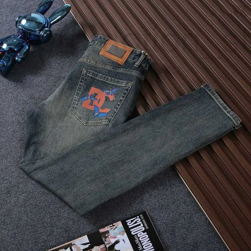Designer Men's Jeans, 2024 Spring Autumn High End Printed Fashion ...