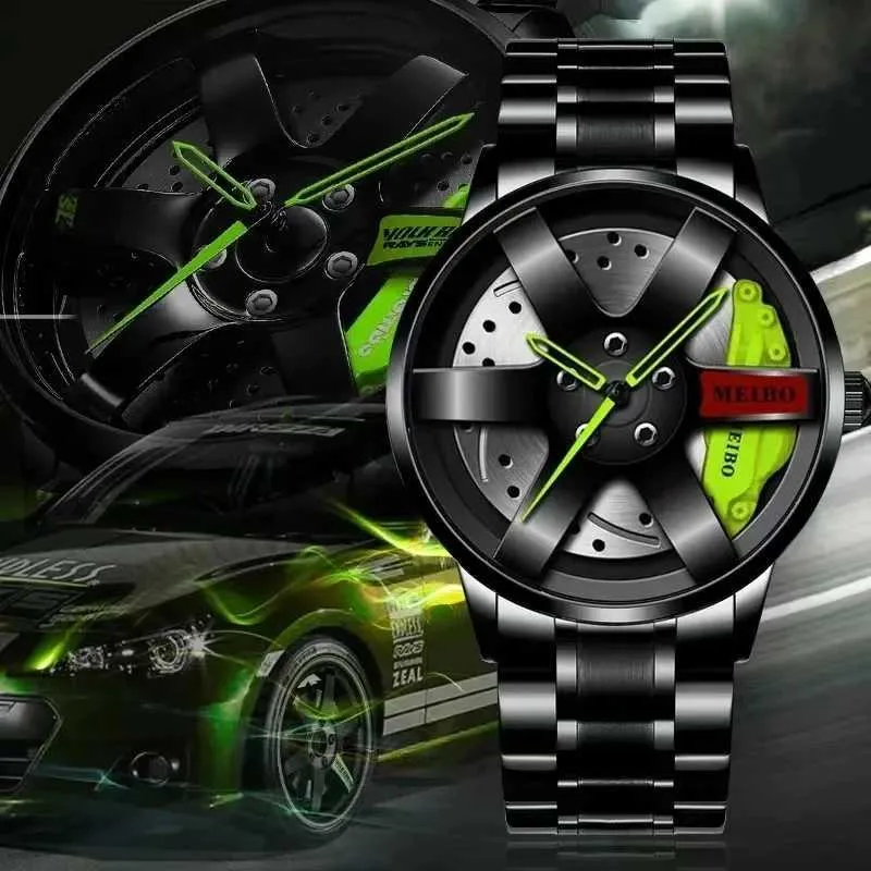 Mens Car Wheel Watch Luxury Stainless Steel Quartz... From Oriental ...