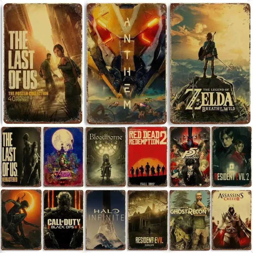 Vintage Game Series Posters Metal Tin Sign Plaque Game Fans Collection ...