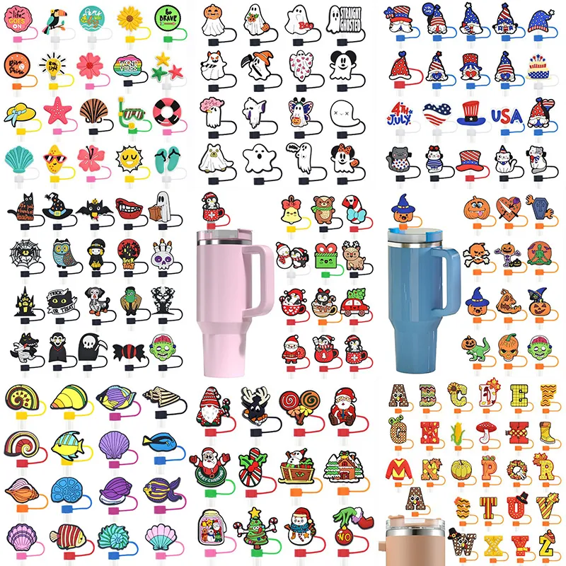 Custom 10mm Silicone Straw Topper Mexican Croc Charms For Tumbers ...