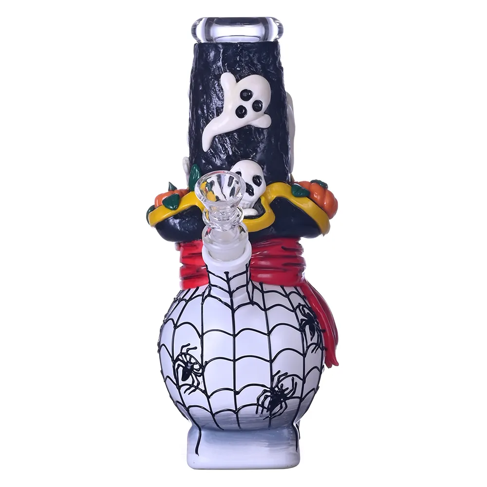 1 Glass Beaker Bong, Hand Drawn Halloween Pumpkin & Elves, Pirate Hat ...