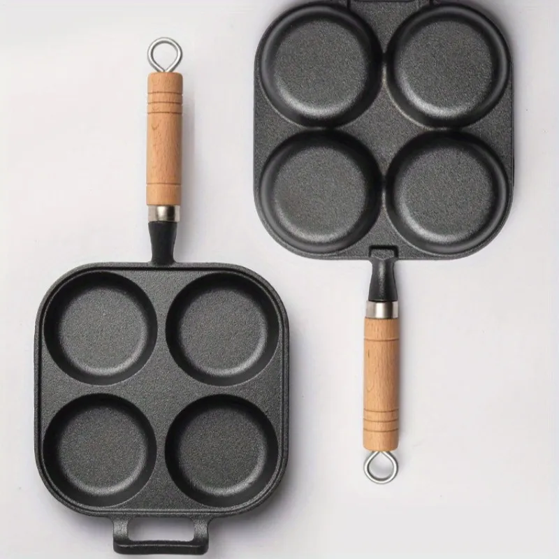 4-Section Cast Iron Skillet Pan: Multi-Purpose, Non-Stick. Perfect for ...