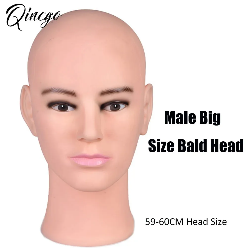Professional 60C Bald Male Body Model For Wig Making Display Head Start ...
