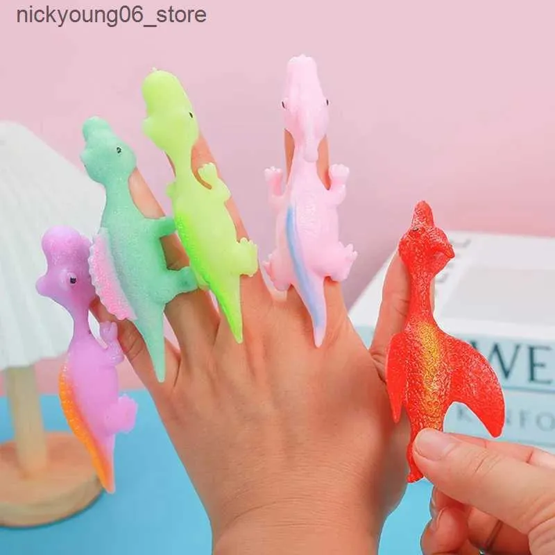 Dinosaur Finger Toys - Elastic Launch Set! Fun Pounding Toys for Kids ...