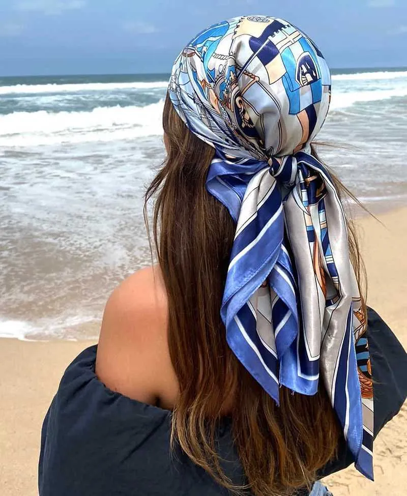 Premium Silk Bandana Head Scarf - Versatile Women's Hair Accessory ...