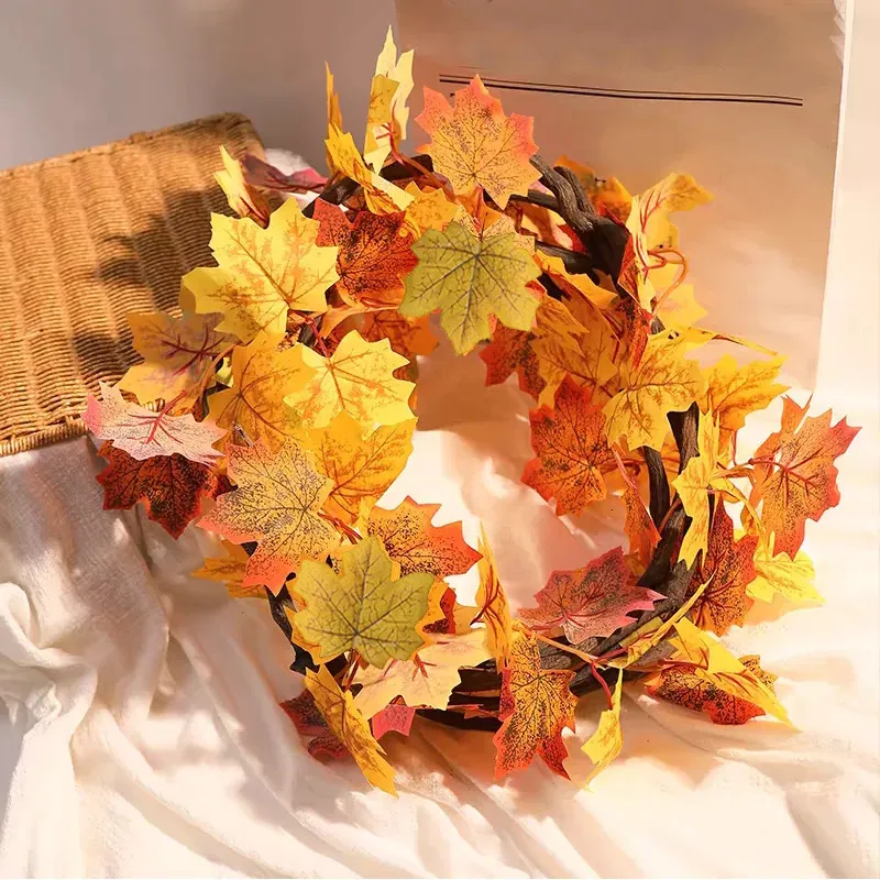 2M Artificial Autumn Maple Leaf Vine - Fall Decoration Garland, Shop ...