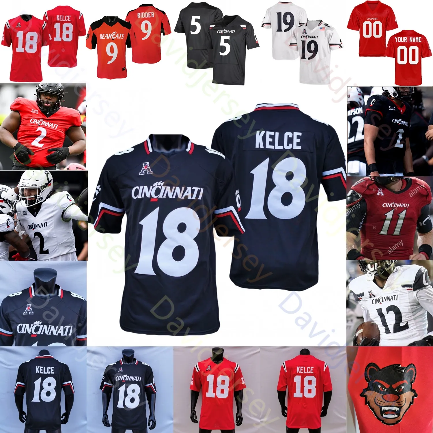 NCAA College American Football Shirts Featuring Travis Kelce, Brendan ...