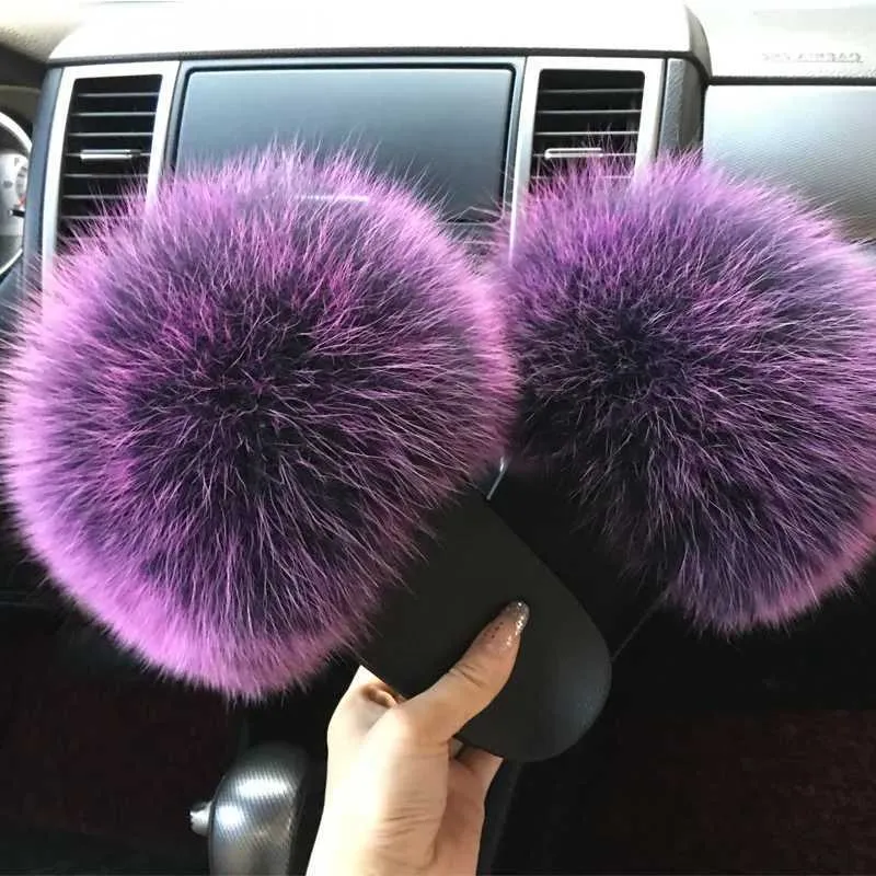 Fluffy Faux Fur Slider Slippers: Summer Comfort, Designer Style. Shop ...
