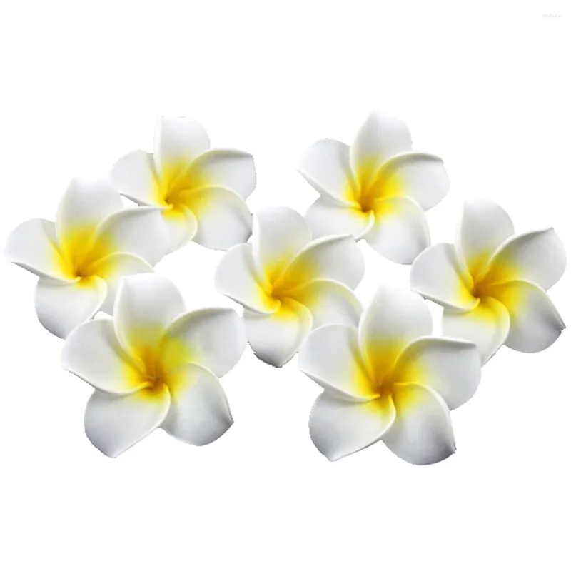 6CM Foam Plumeria Flowers - Hawaiian Style for Wedding & Party Decor ...