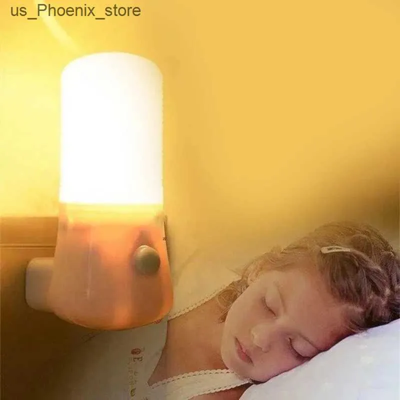 Wall Mounted LED Night Light With US Plug, 110/220V Socket Feeding ...