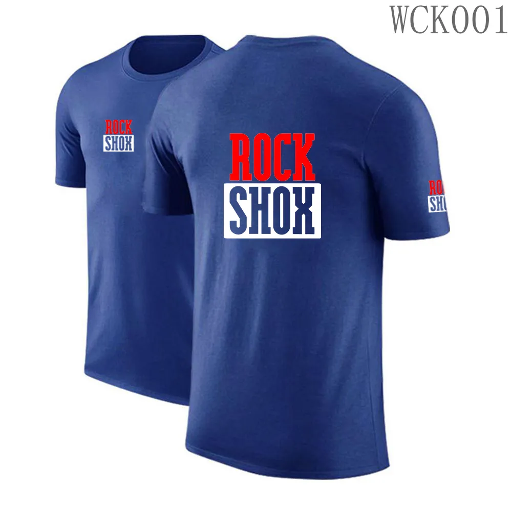 Men s Mountain Bike T Shirt RockShox Logo Breathable Comfortable Short Sleeve Casual Top