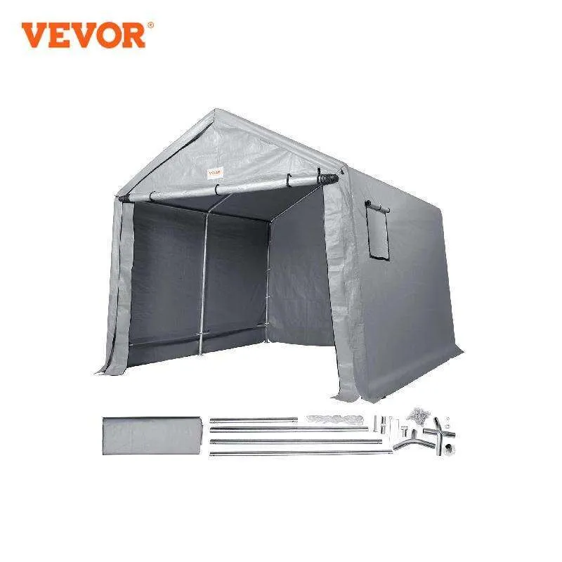 VEVOR Portable Shed Outdoor Shelter 5 Sizes Waterproof Heavy Duty All ...