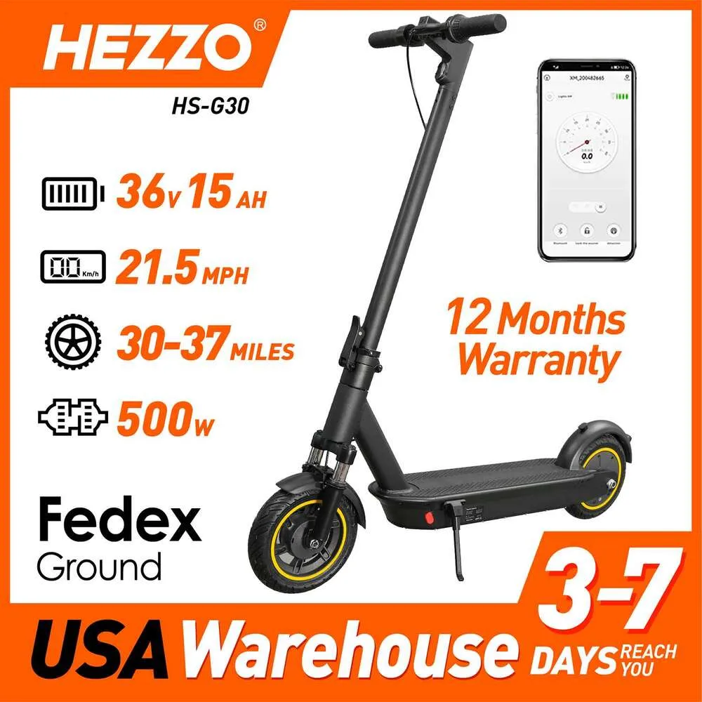 DHgate.com:HEZZO G30 Electric Scooter: 500W Motor, 37.5 Mile Range ...