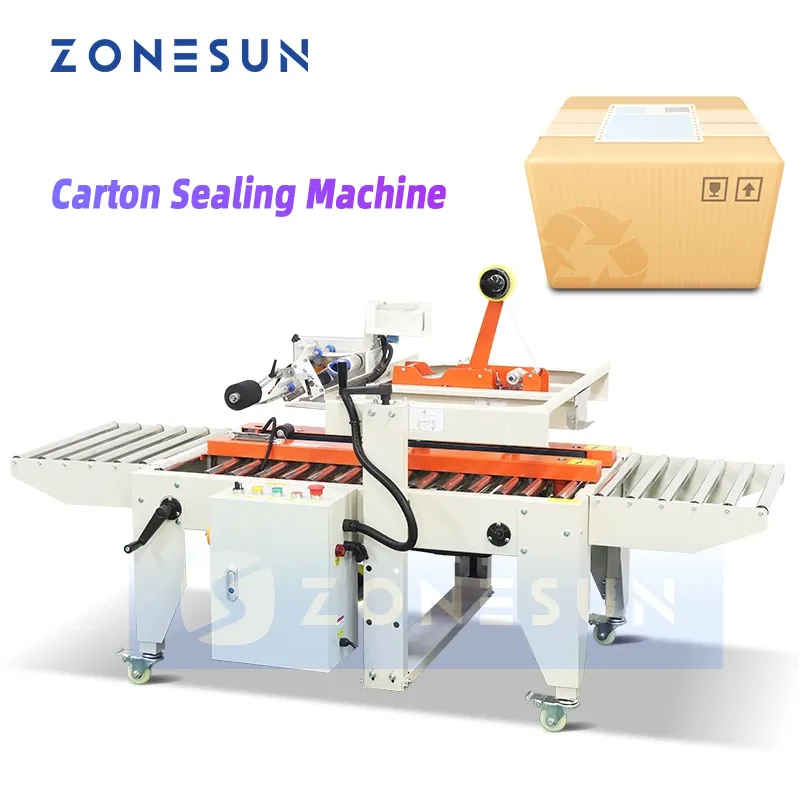 Automatic Carton Sealer With Integrated Label Applicator Efficient ...