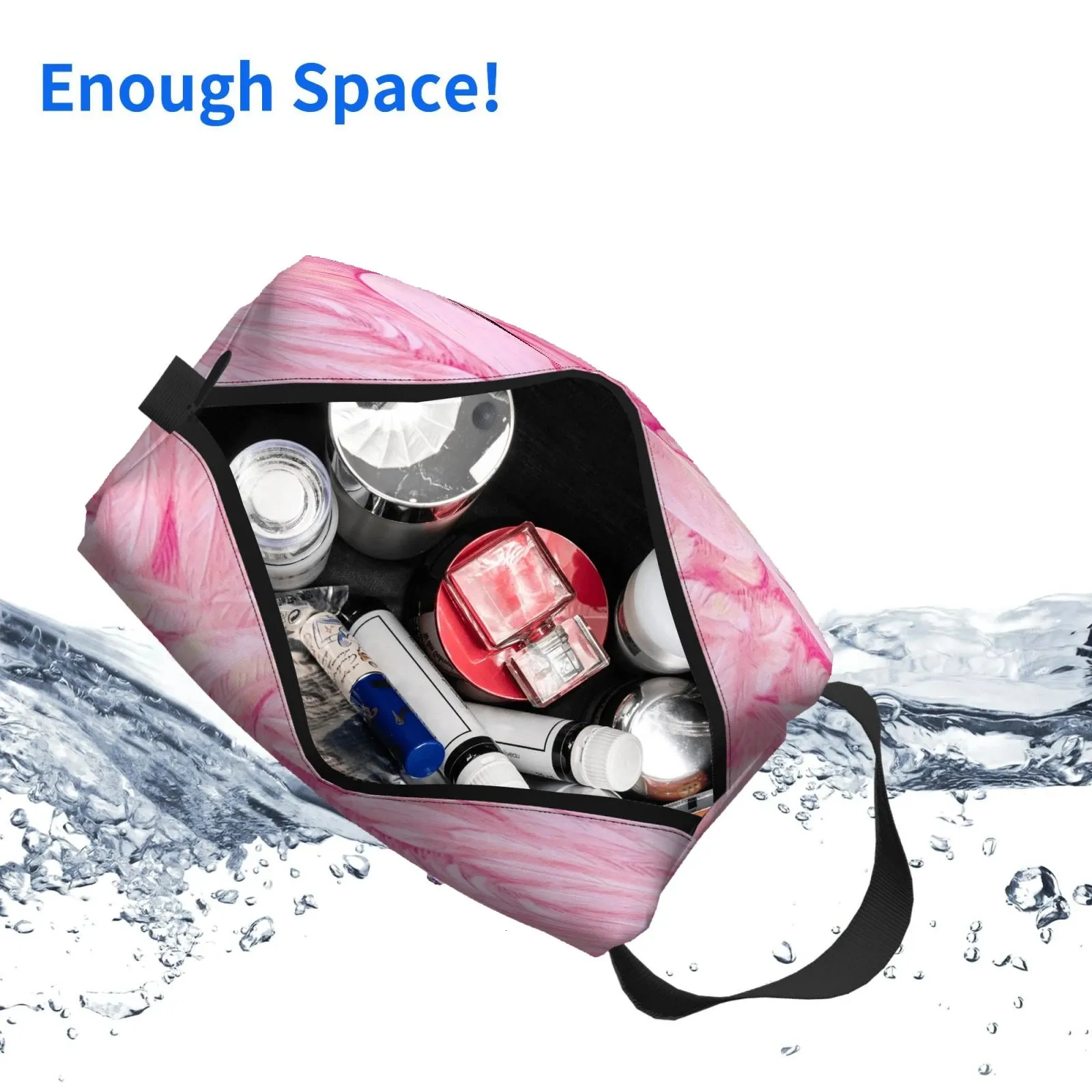 Large Capacity Flamingo Makeup Bag - Stylish & Portable Cosmetic ...