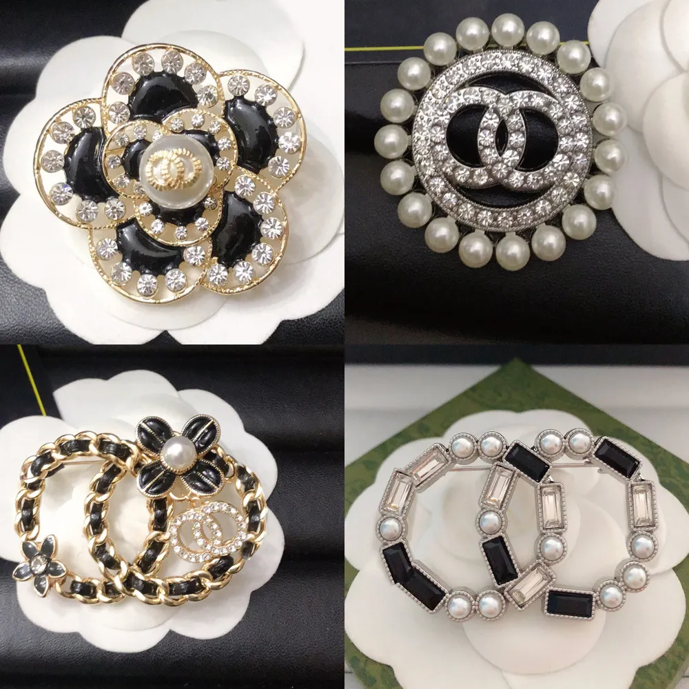 20 Style Designer Brooch Letter Pins Women's Wedding Party Jewelry ...