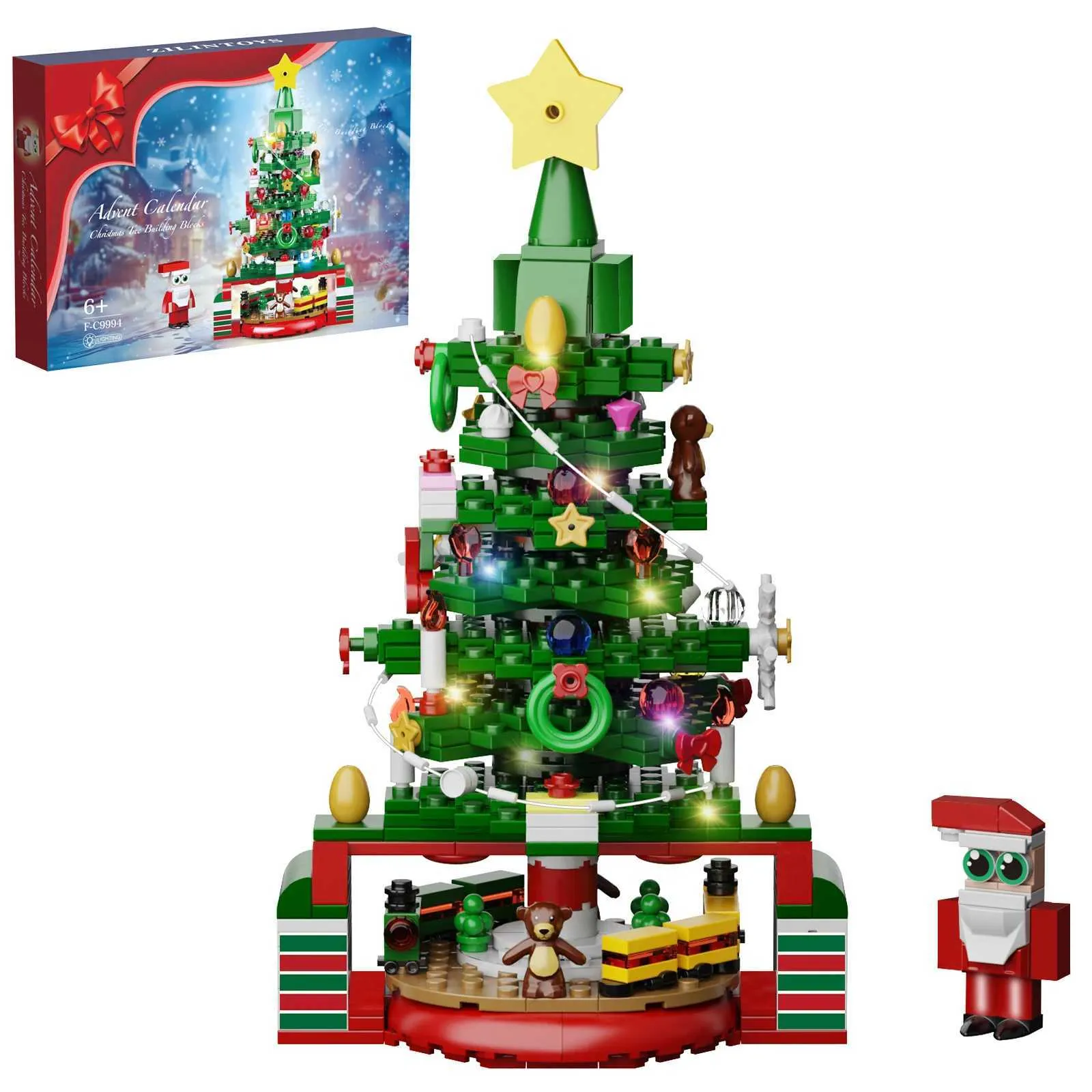 Creative Advent Calendar Christmas Tree Marble Run Building Blocks ...