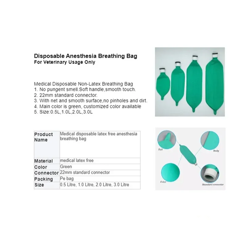 Non-Latex Anesthesia Breathing Bag - Simulated Lung Air Storage for ...