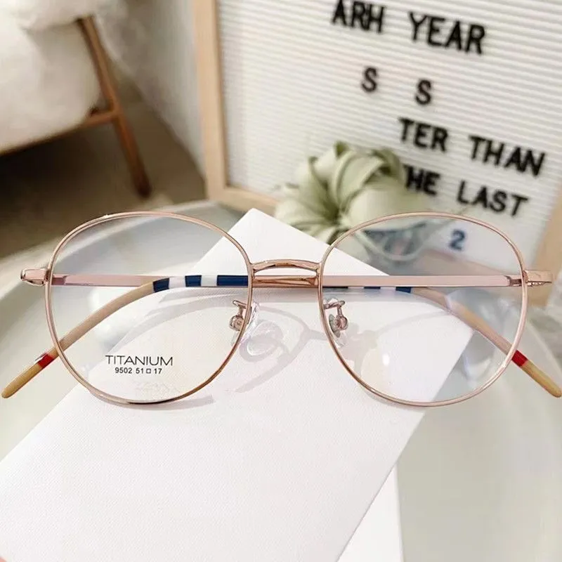 Lightweight Titanium Round Glasses Frames - Retro Unisex Eyewear ...