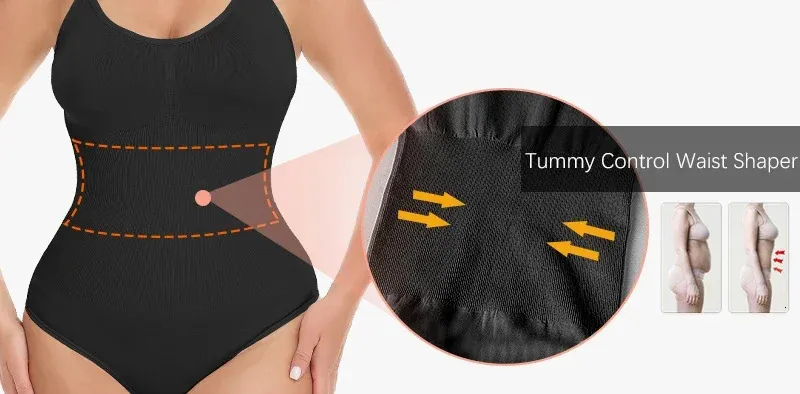 Women's Seamless Shapewear Abdominal Control Full Tank Top Weight Loss ...