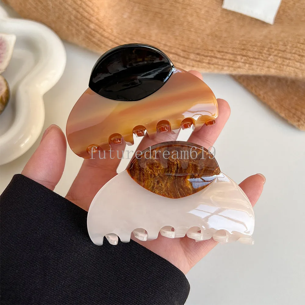 2024 High Quality Vintage Spliced Acetic Acid Hair Claw Clip For Women ...