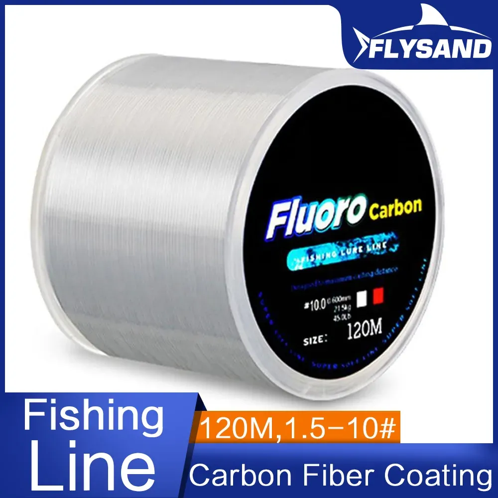 DHgate.com:Fluorocarbon Fishing Line 120M - 0.20mm to 0.60mm, 7.15LB to 45LB, Sinking, Carbon ...