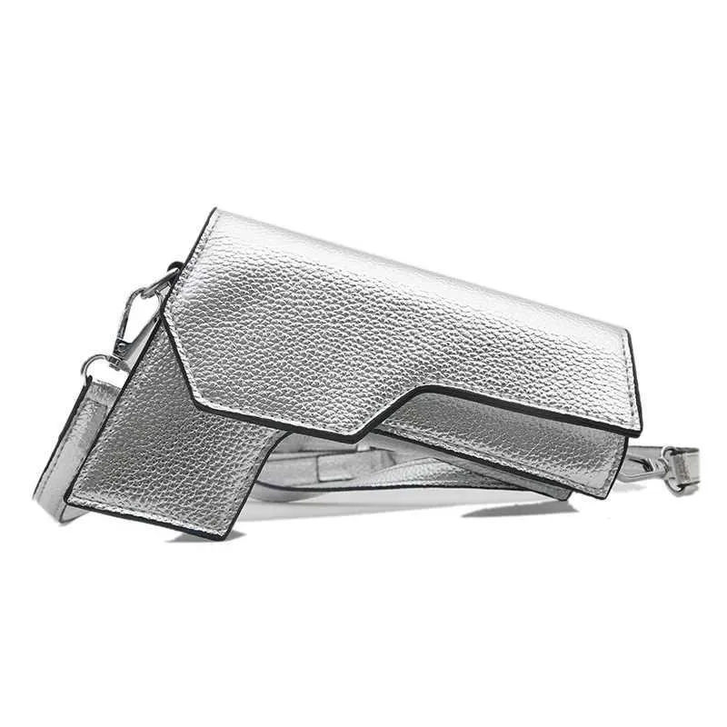 Niche Unique 3D Gun Shaped Leather Silver Shoulder Bag High Quality ...