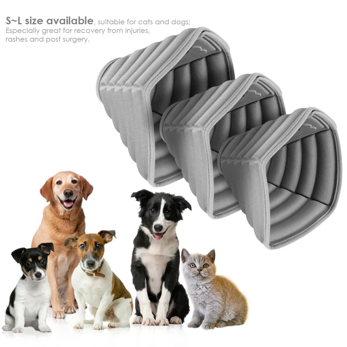 Tear-Resistant Pet Cone Collar: Foldable, Anti-Bite Protection for Cats ...