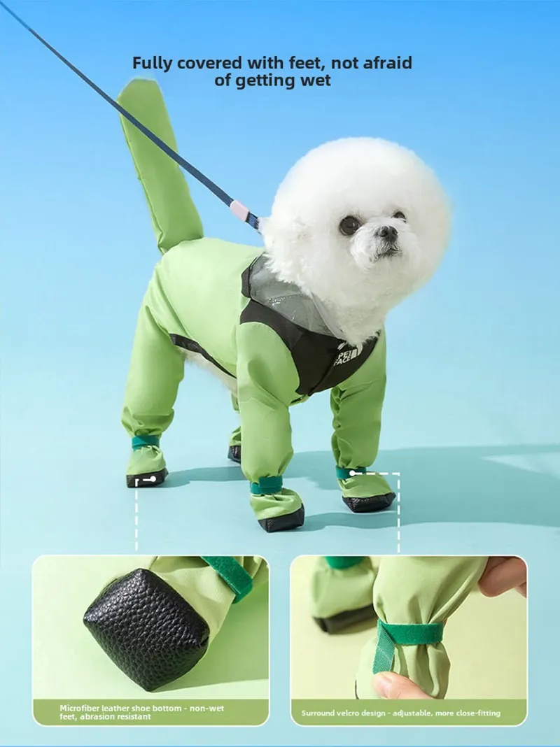 2025 New Full-Coverage Dog Raincoat, Wrap Design for Full Protection ...