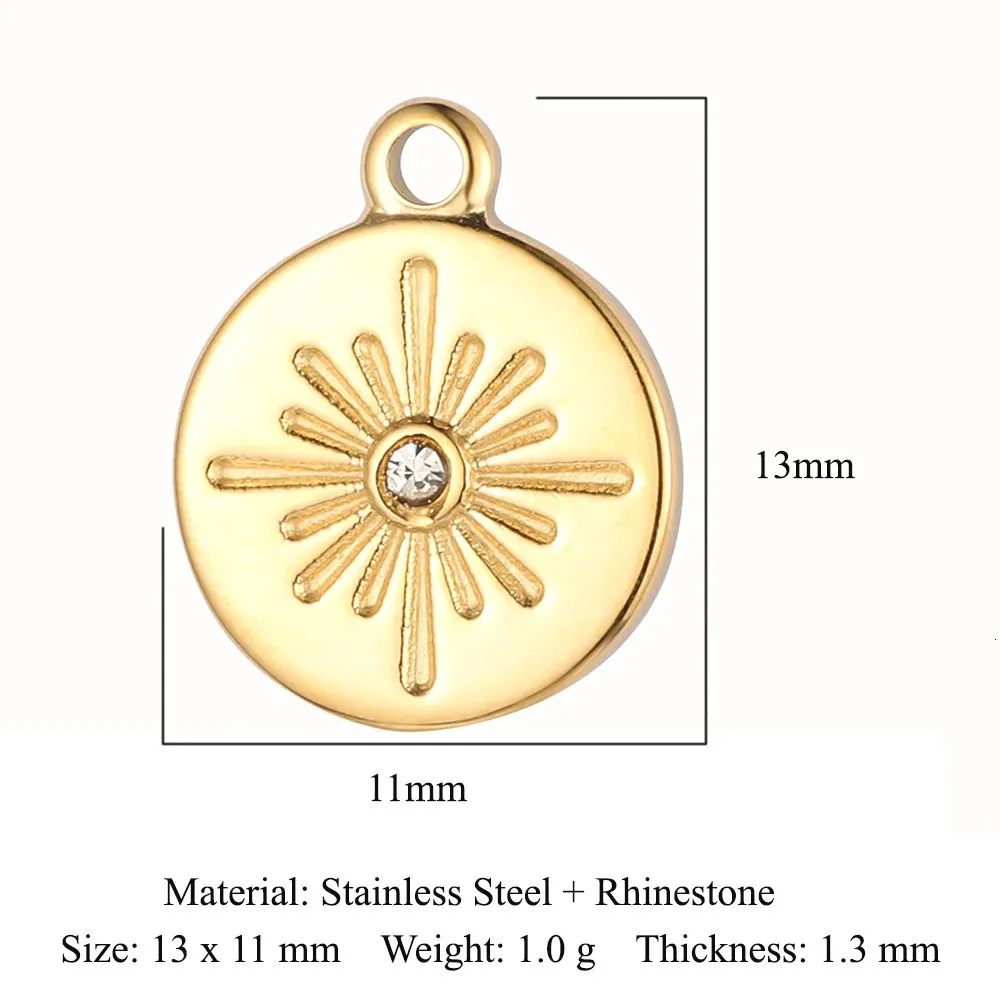 Stainless Steel Sun Star Charms - DIY Jewelry Making Pendants ...
