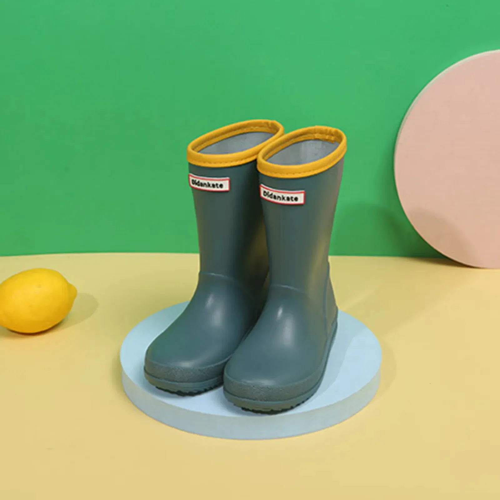 Kids Rain Boots, Waterproof Rubber Shoes For Boys And Girls, Slip On ...