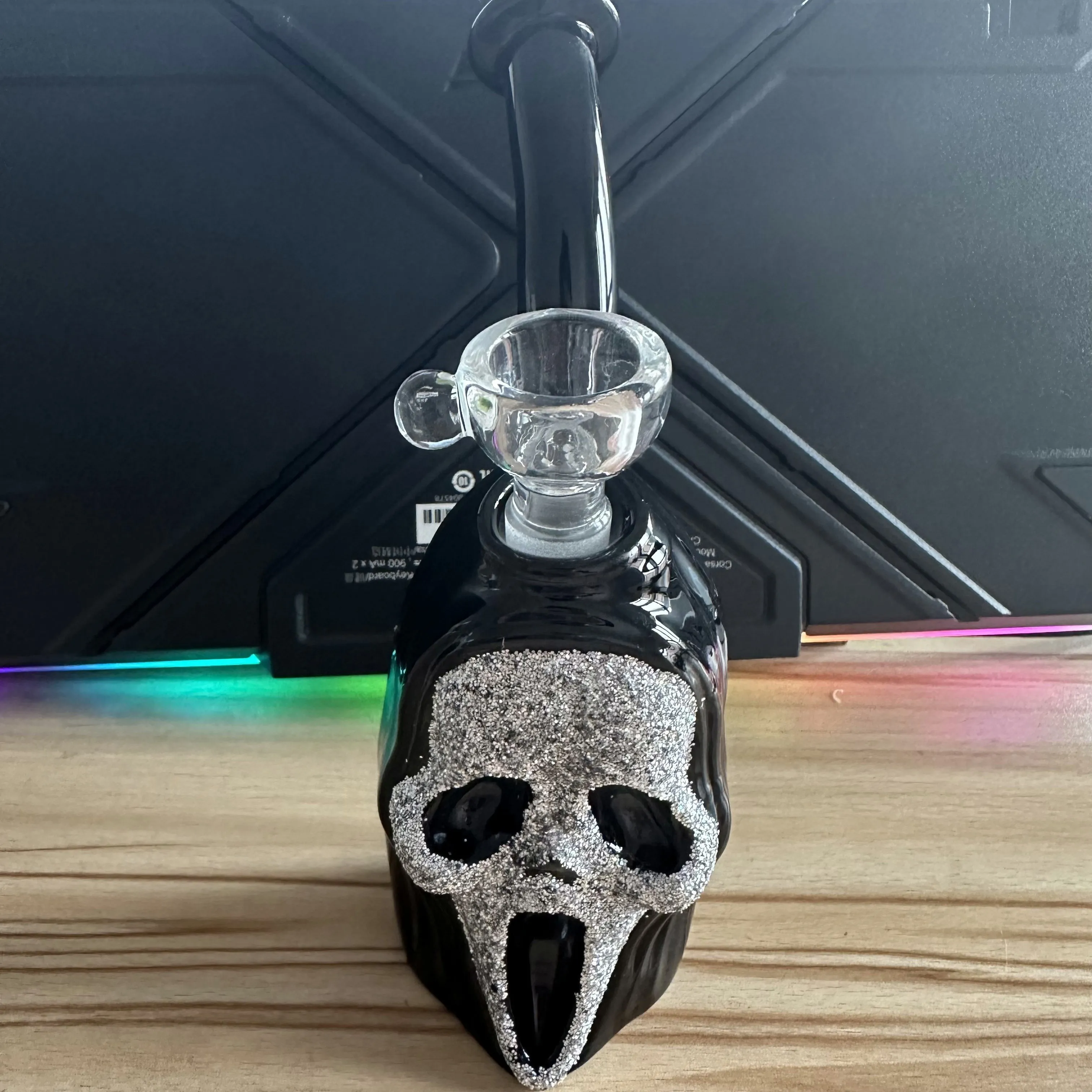 Black Scream Bong Halloween Hookah Oil Rigs Bubbler Water Pipe Bong ...