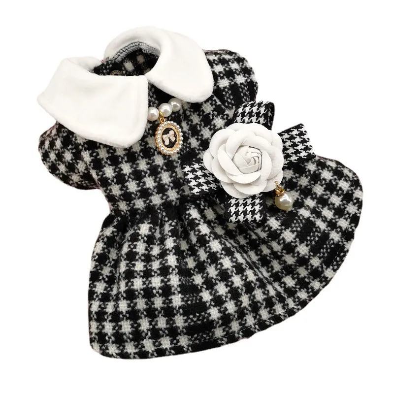 Luxury Designer Dog Dresses Winter Pet Clothes For Small Dogs And Cats ...