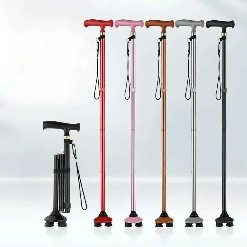 Superlight T-Shaped Walking Pole for Seniors - Adjustable Height ...