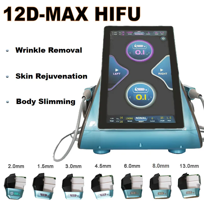 Powerful 12D MAX HIFU Fascia Lifting Machine For Fat Reduction, Ultrasound Skin Rejuvenation ...